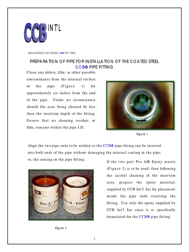 CCB Preparation of Pipe W Epoxy | PDF | Pipe (Fluid Conveyance) | Epoxy