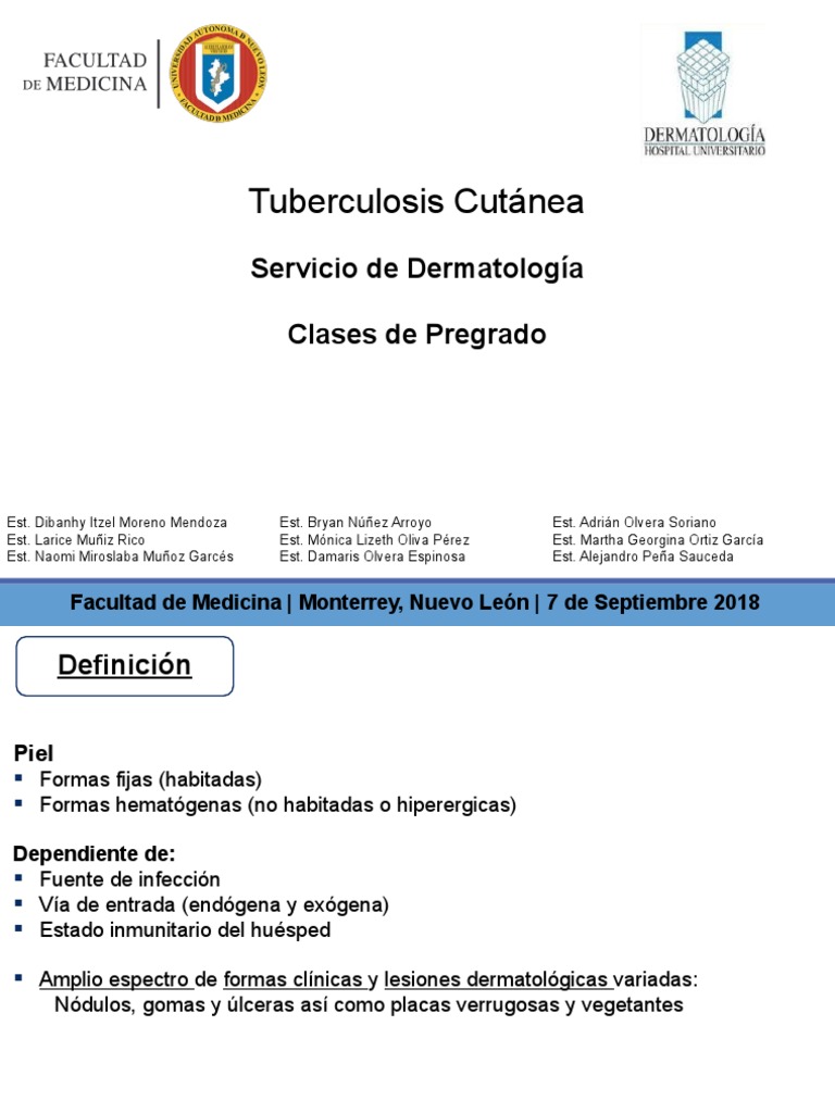 13 Tuberculosis Cutanea Pdf Tuberculosis Dermatología