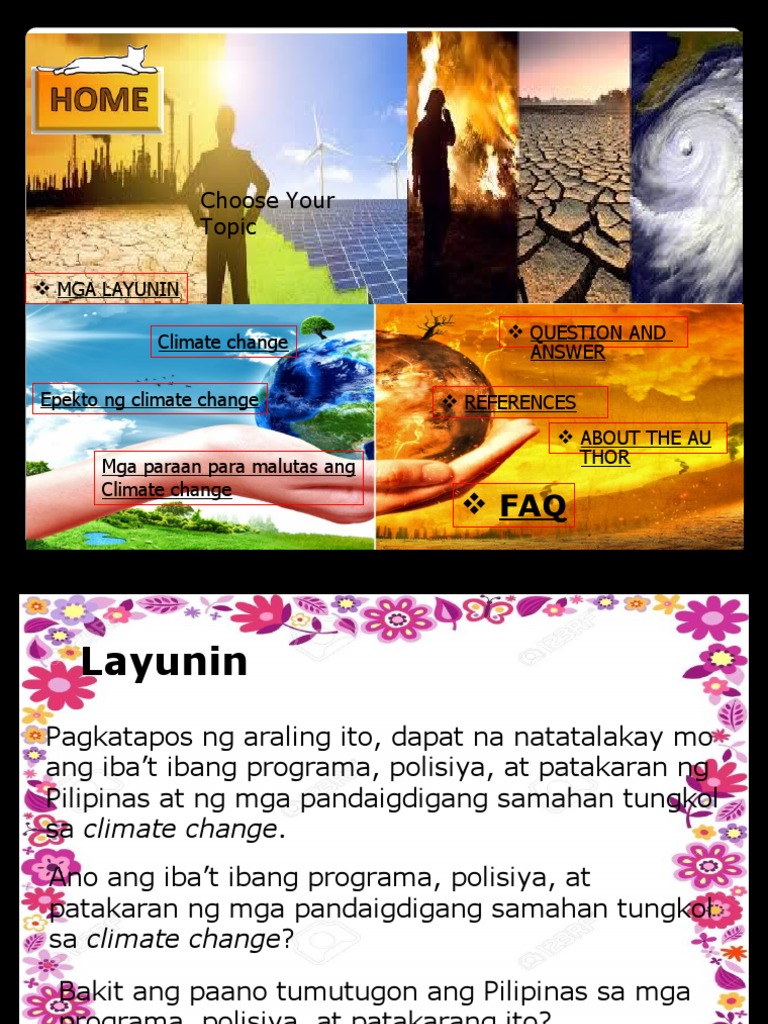 8-Cliamate Change Mga Programa, Polisiya at Patakaran-Mary Ann - Final ...