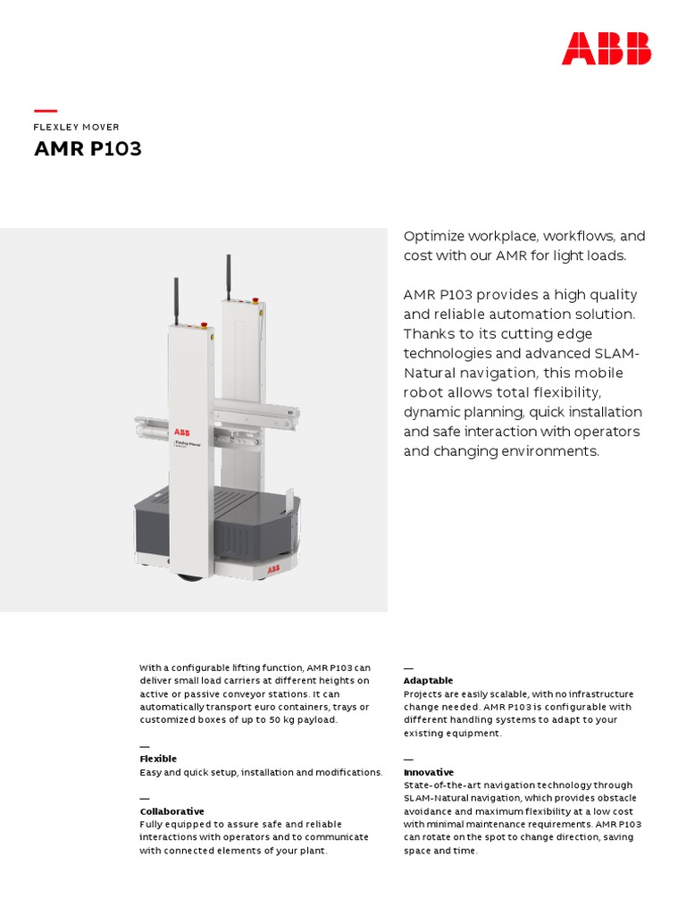 ABB Datasheet AMR P103 | PDF | Manufactured Goods | Computer Engineering
