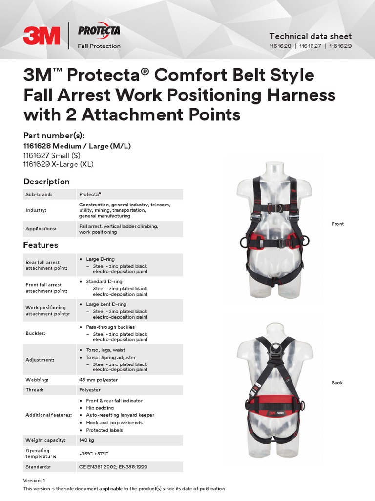 3M Protecta Comfort Belt Style | PDF