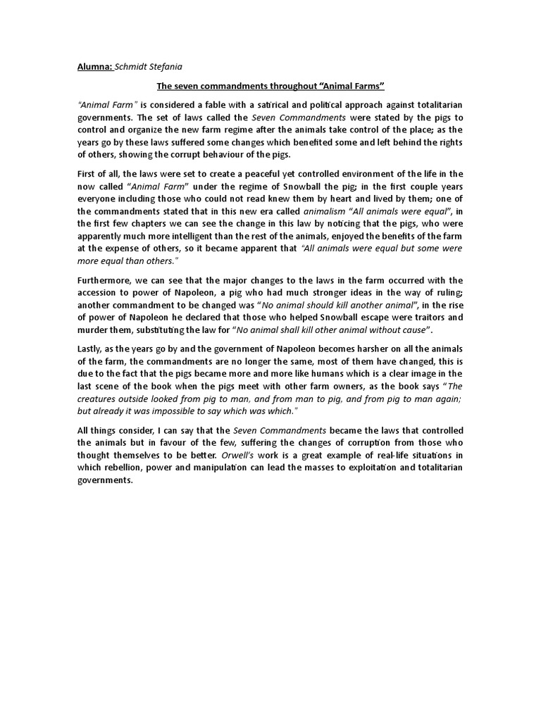 Animal Farm Essay | PDF