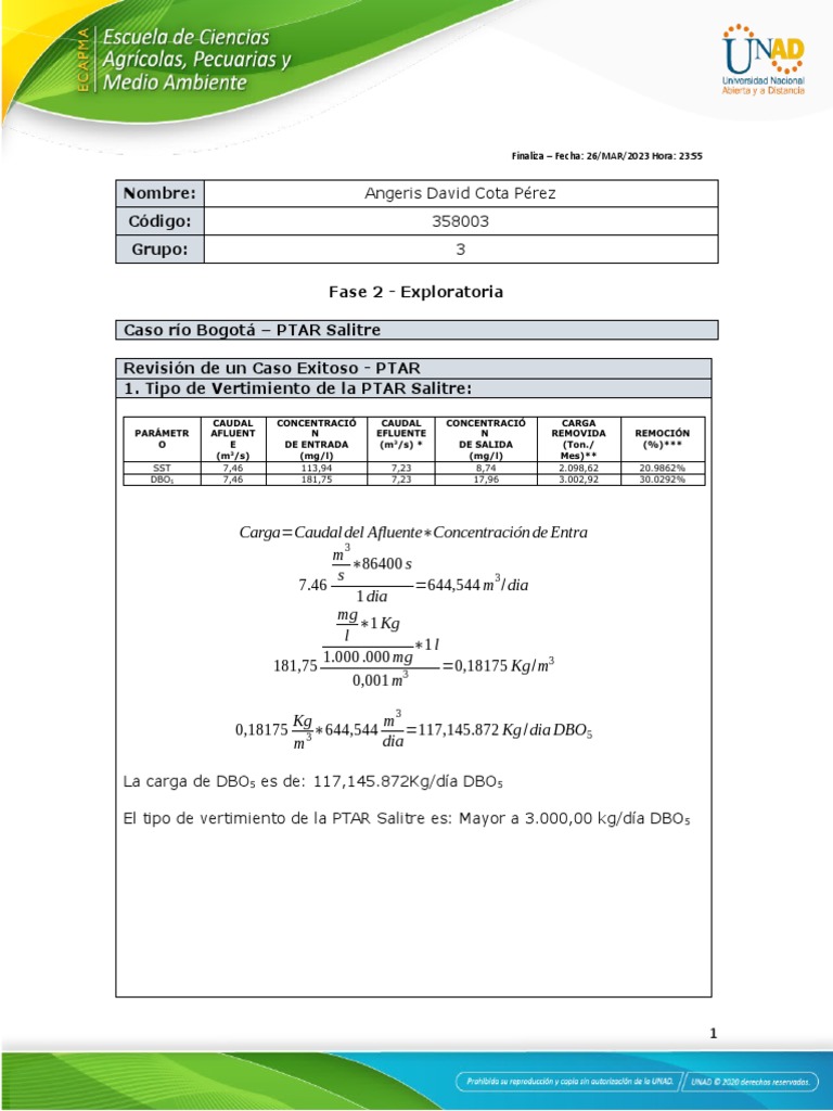 Angeris Cota Fase 2 - Exploratoria | PDF | Agua | Tratamiento de aguas ...