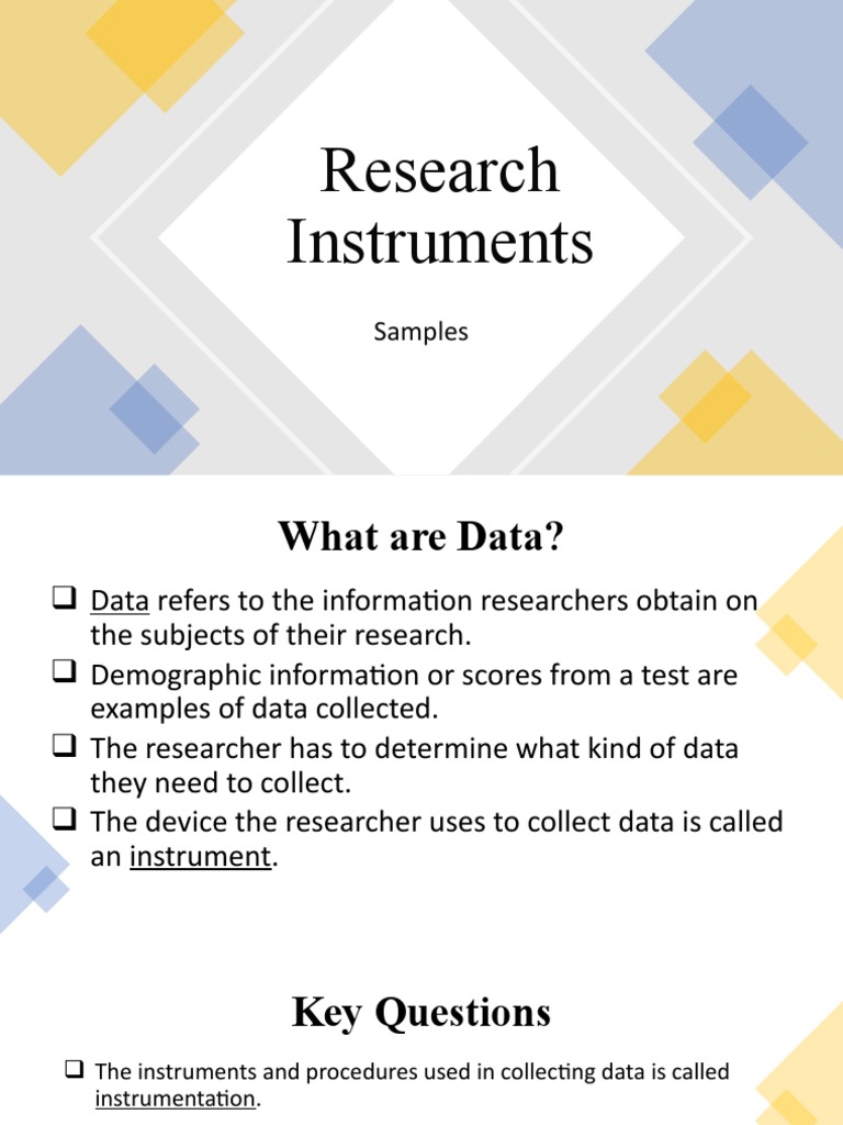 Research Instruments Samples | PDF | Validity (Statistics) | Science