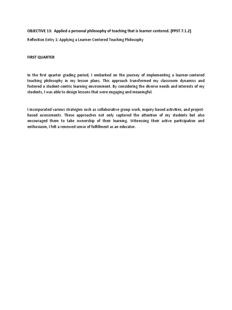 Objective 13 | PDF | Learning | Critical Thinking