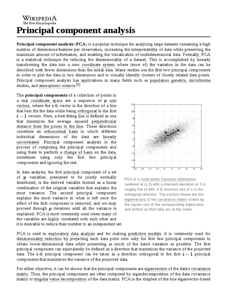 Principal Component Analysis Pdf Principal Component Analysis