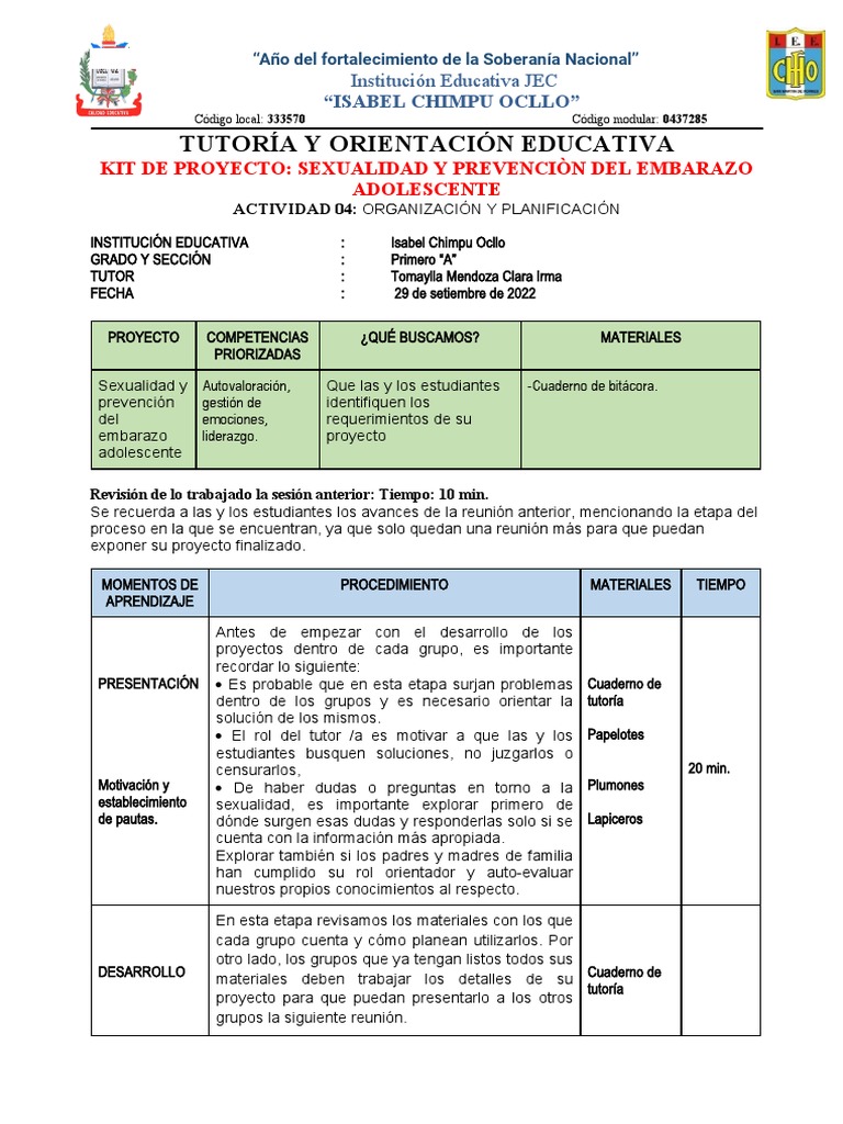 Actividad 4 de Tutoria | PDF
