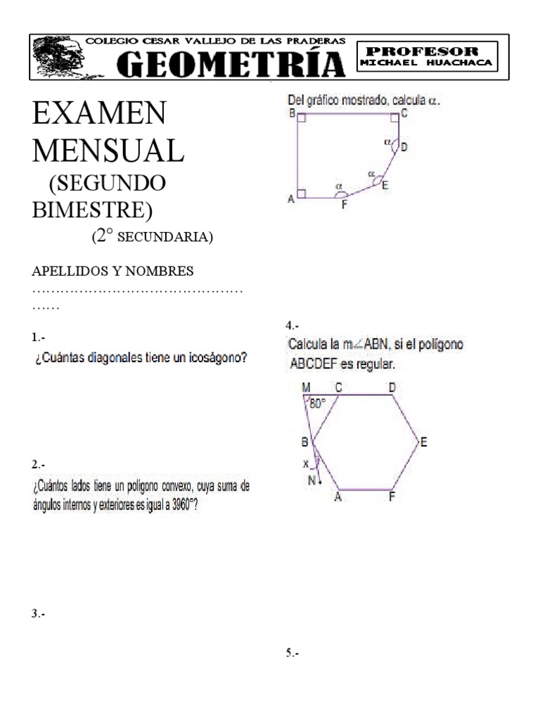2° SEC_ GEOMETRIA | PDF