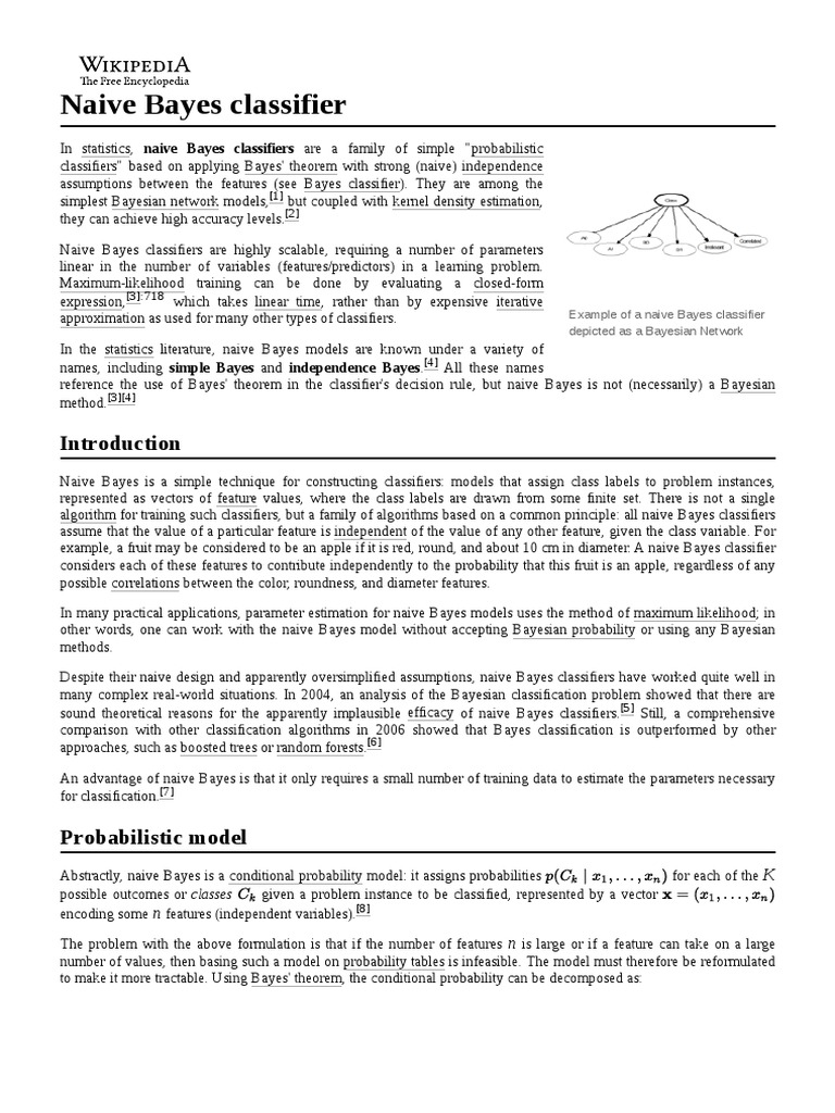 Naive Bayes Classifier | Download Free PDF | Statistical Classification | Statistics