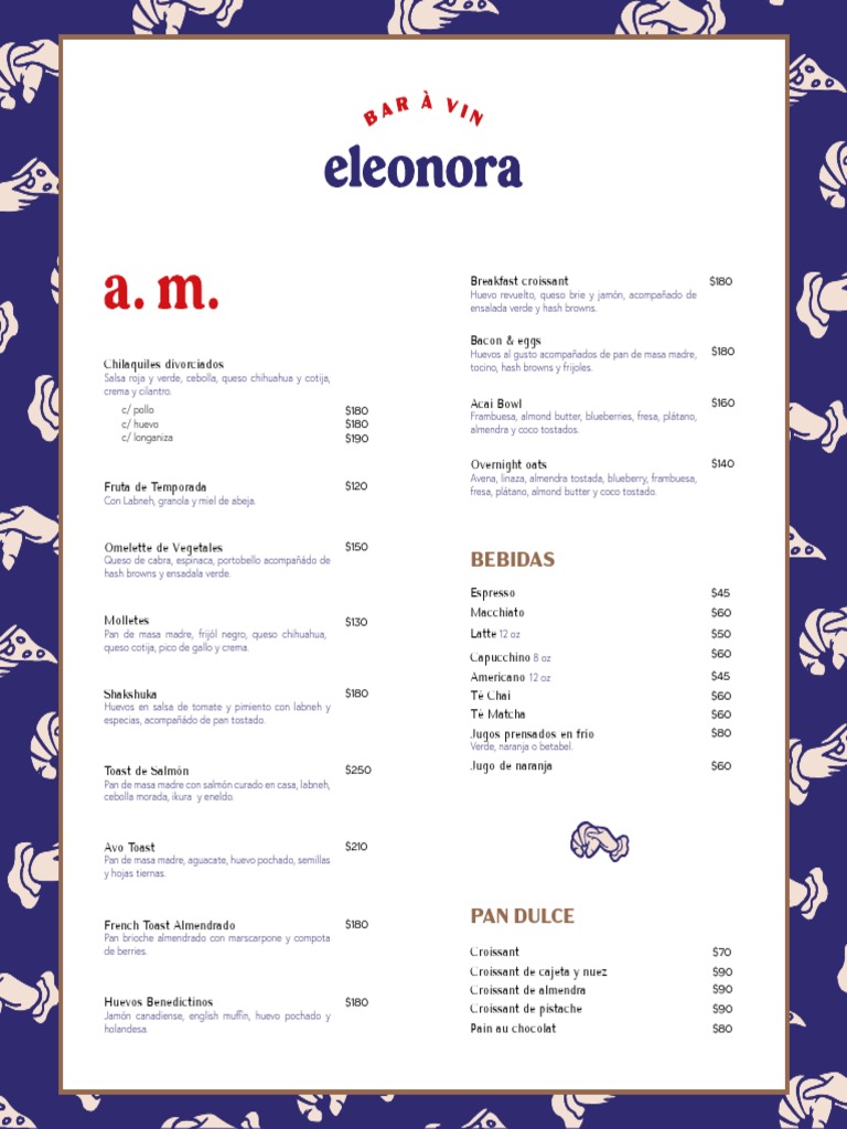 Menú del Restaurante Eleonora | PDF | ensalada | pesto