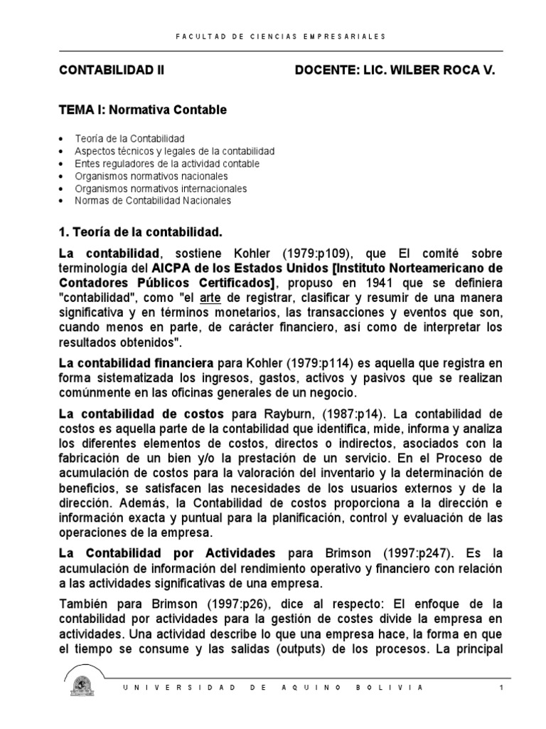 Tema 1 Normativa Contable | PDF | Contabilidad | Auditoría