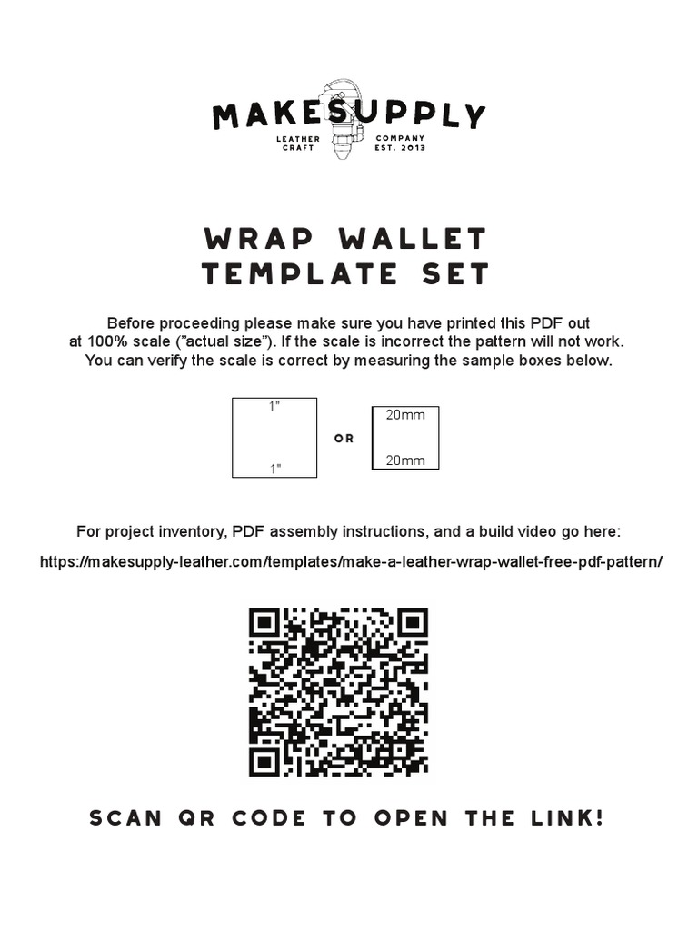 Makesupply Wrap Wallet Pattern A4 Print Only | PDF | Computers