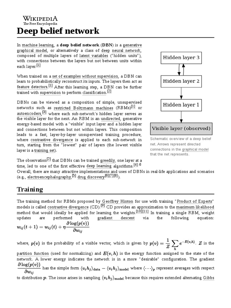 Deep Belief Network | PDF | Applied Mathematics | Statistical Theory
