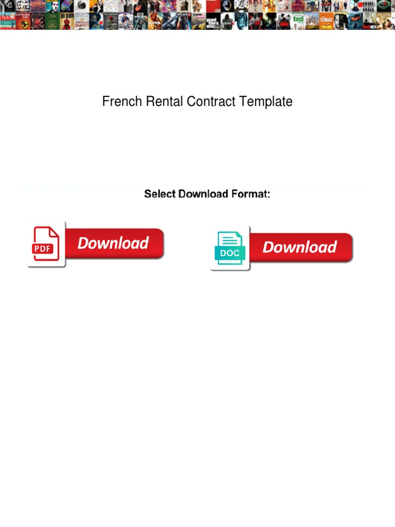 French Rental Contract Template Guide | PDF | Lease | Leasehold Estate