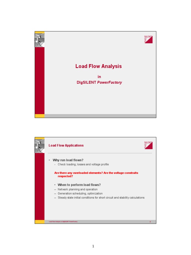 Load Flow Analysis in DIgSILENT PowerFac | PDF
