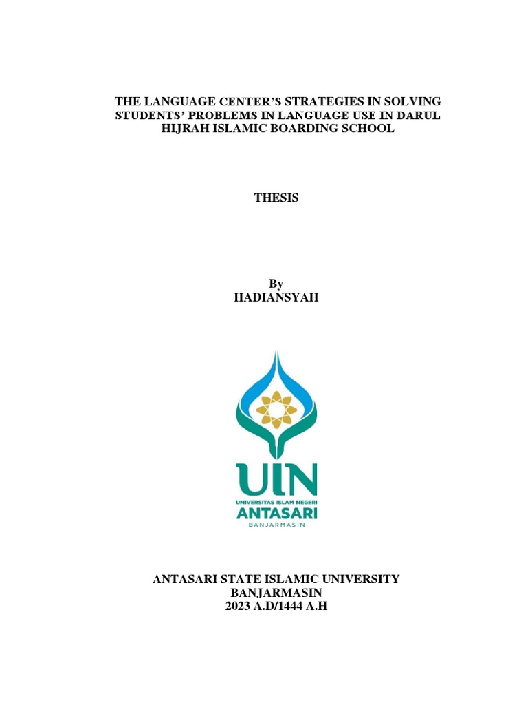 Hadiansyah Naskah Skripsi Revisi Sidang | PDF | Teachers | English Language