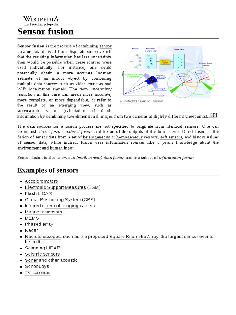 Sensor Fusion | PDF | Computing