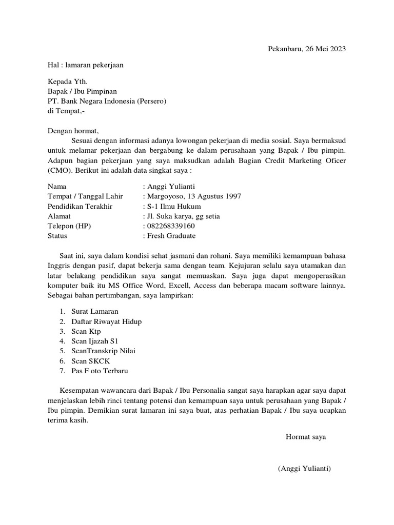 Anggi Lamaran CMO | PDF