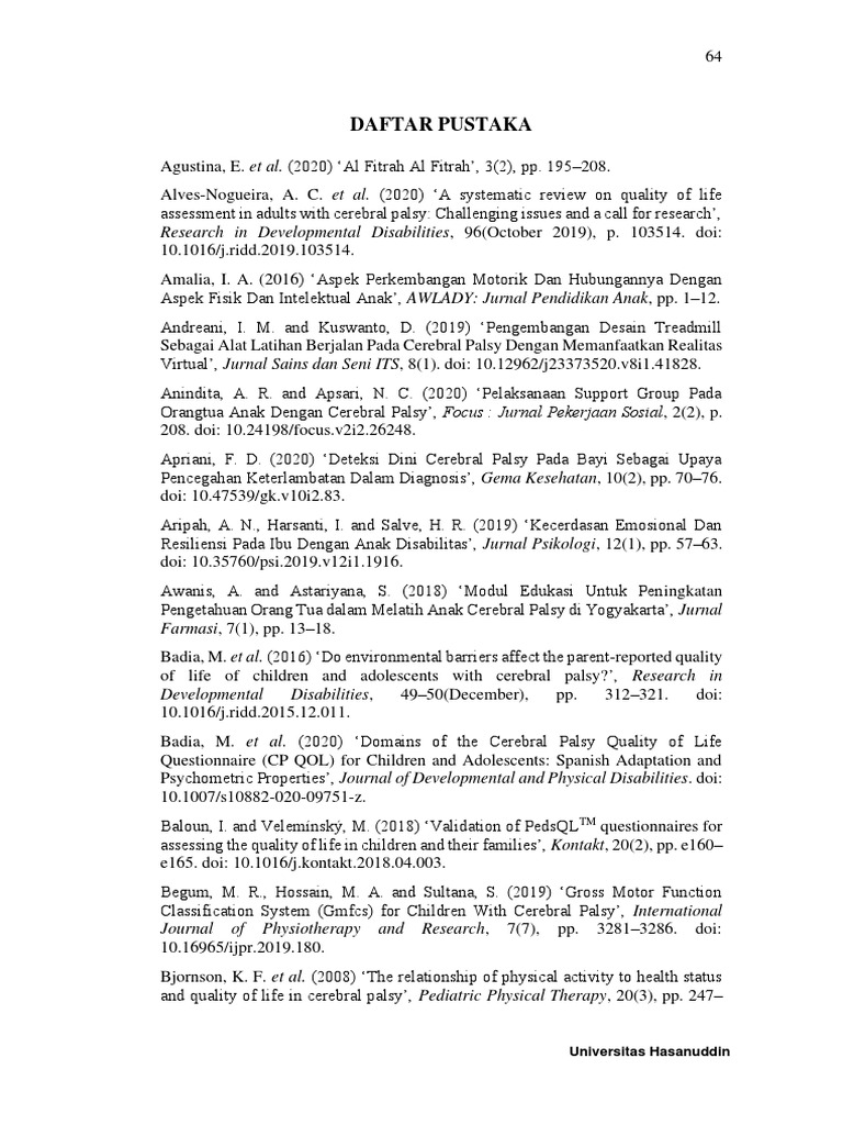 PedsQL Full | PDF | Cerebral Palsy | Physical Therapy