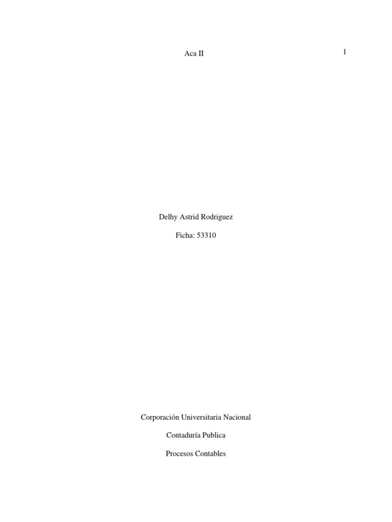 ACA 2 Procesos Contables | Descargar gratis PDF | Contabilidad | Business