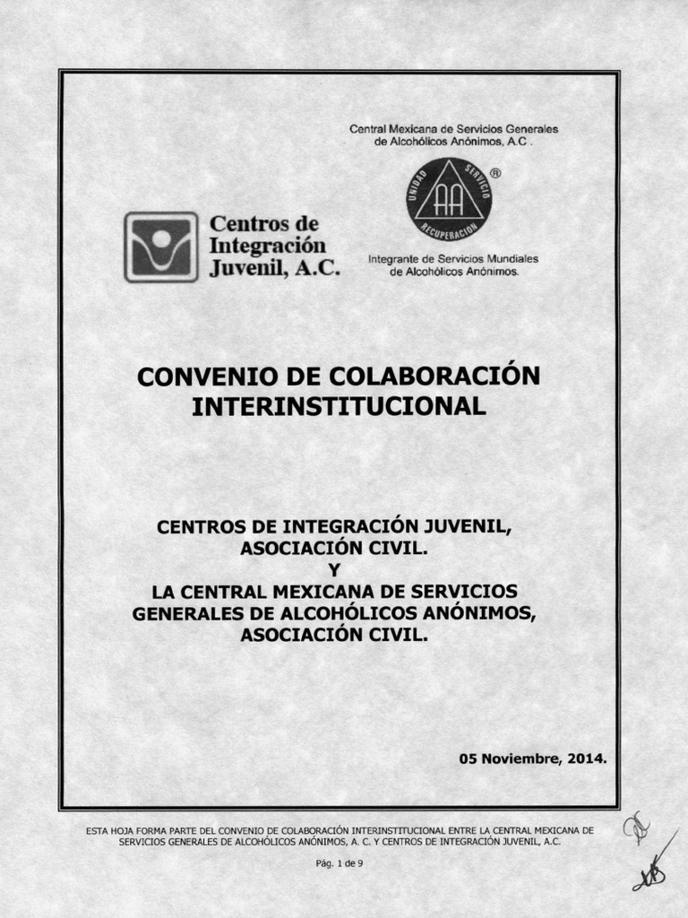 Convenios-Convenio - CIJ - 2014 | PDF