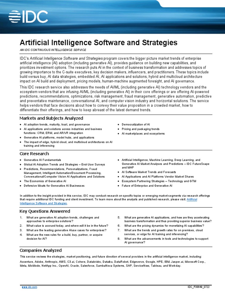 AI Adoption Trends and Strategies Report | PDF | Artificial ...