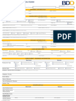 BDO Loan Application Form | PDF | Banks | Loans