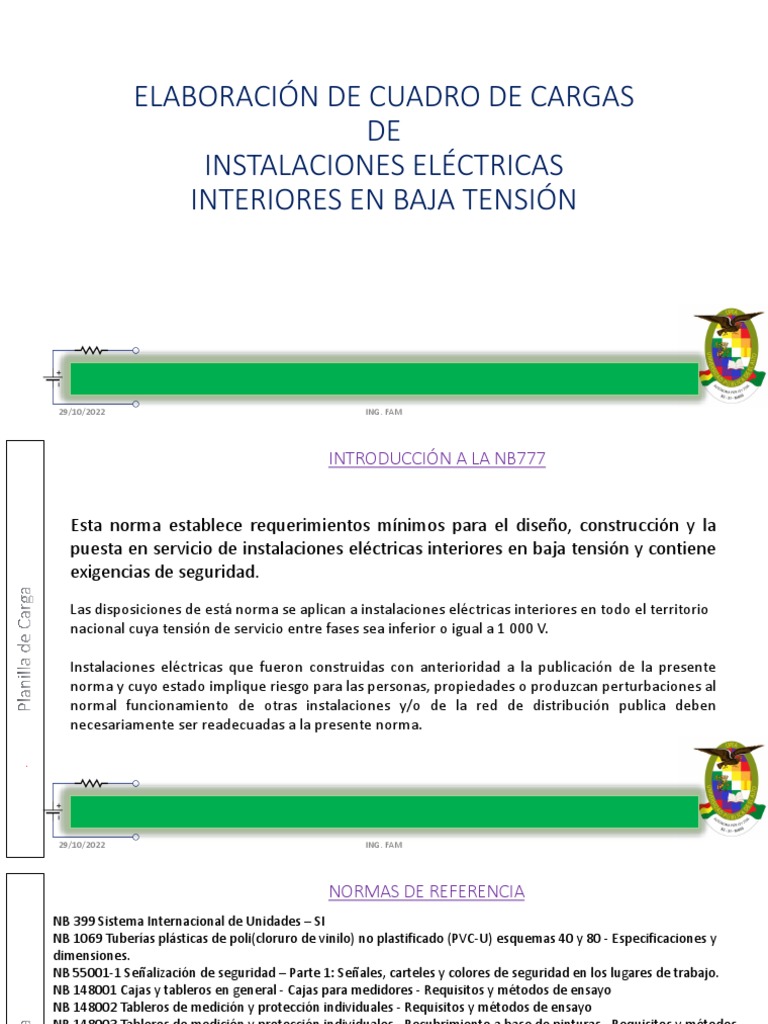 Elaboración de Cuadro de Cargas | PDF | Corriente eléctrica | Energia electrica