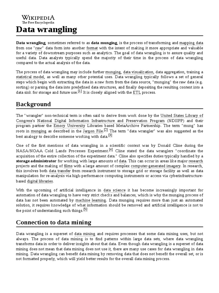 Data Wrangling | Download Free PDF | Information Technology Management | Information Retrieval