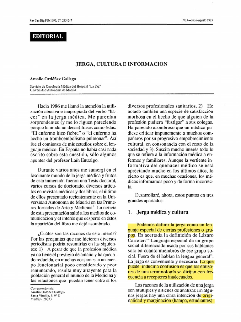 La Cultura y La Jerga | PDF | Lingüística