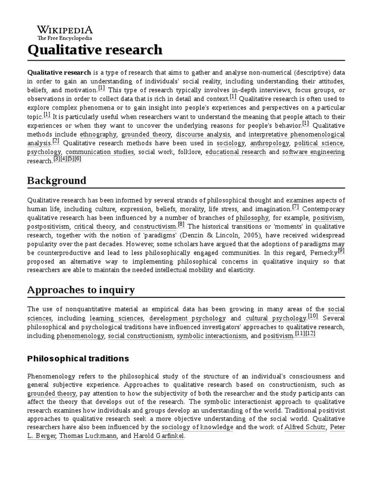 Qualitative Research | PDF | Qualitative Research | Cognitive Science