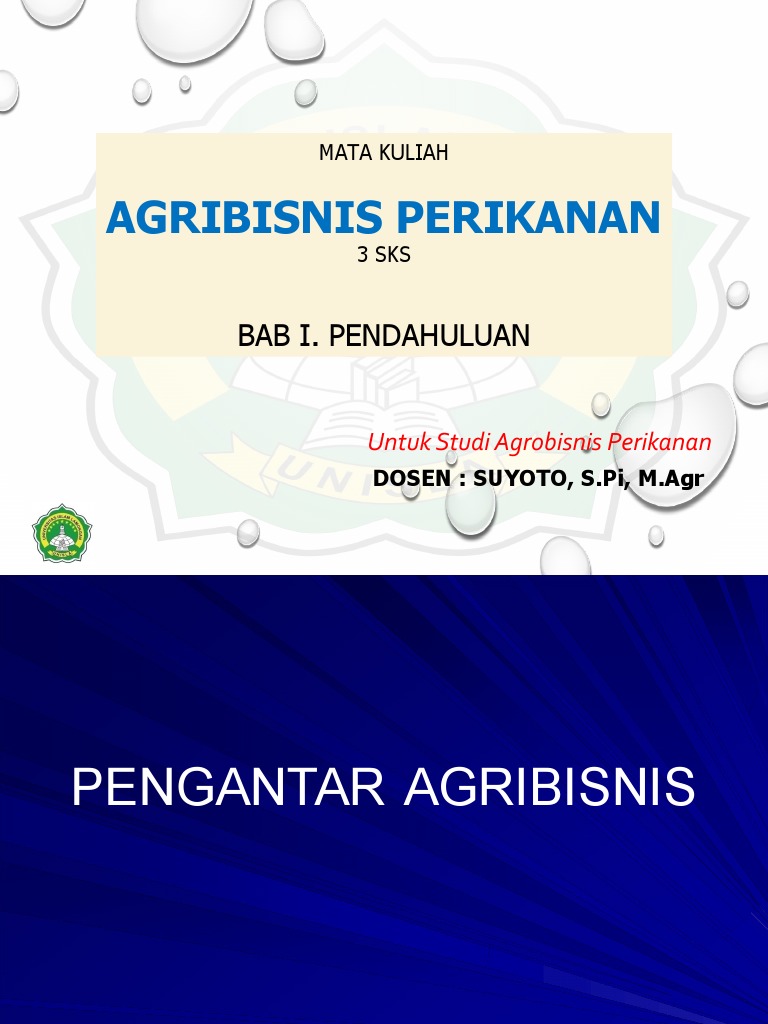 Materi 1. Pengantar Agribisnis | PDF