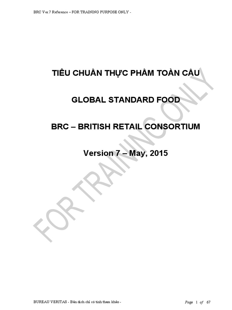 BRC Version 7 E-V | PDF