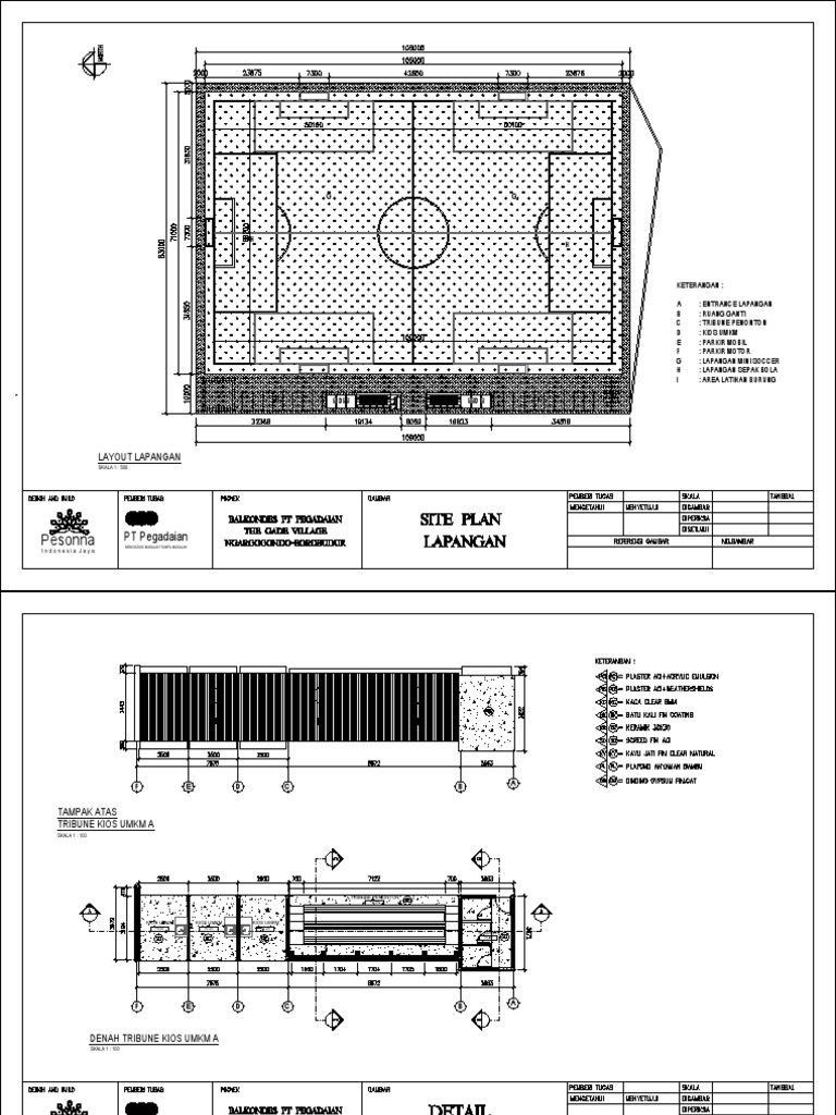 Denah Lapangan dan Kios UMKM | PDF