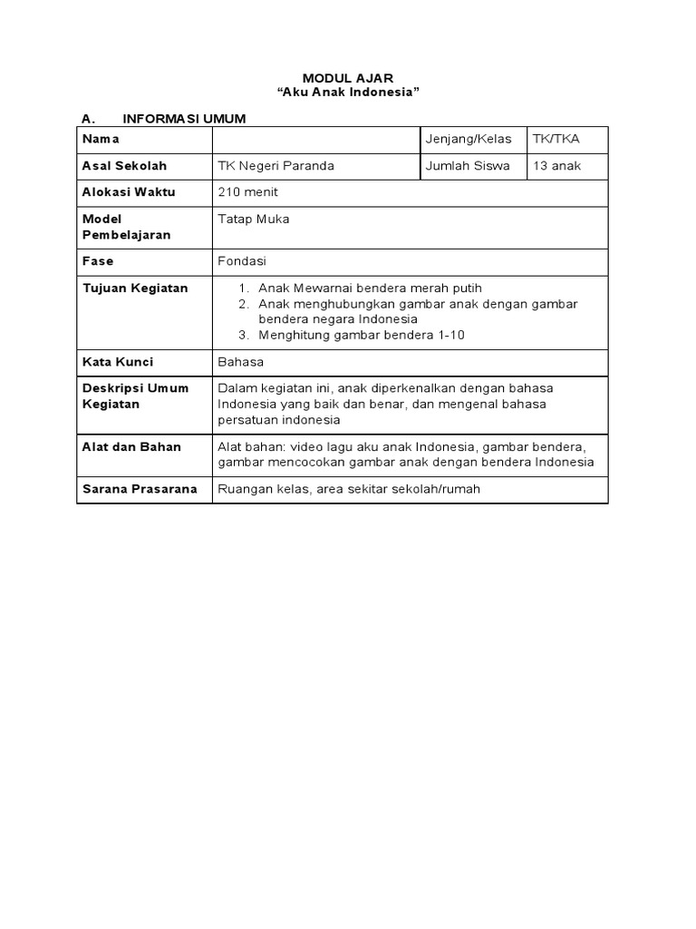 RPPH Baru Model Merdeka | PDF | Karier & Perkembangan | Seni & Disiplin ...