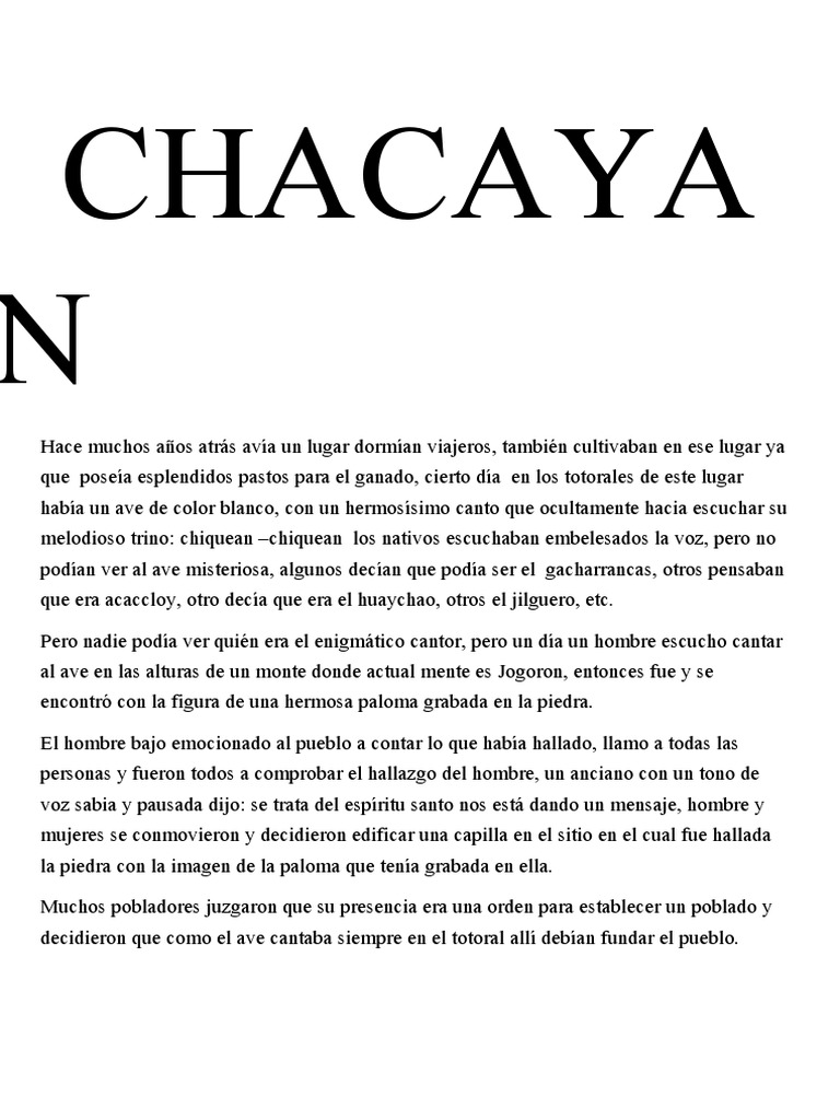 Chaca Yan | PDF