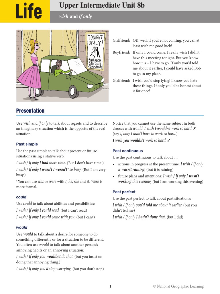 Presentation: Wish and If Only | Download Free PDF | Syntax | Cognitive Science