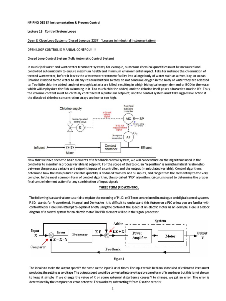 Dee - E4 - Lecture19 - Process Control Loops | PDF | Control Theory ...