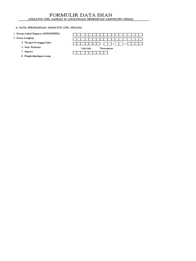 Formulir Isian Gaji Rev | PDF