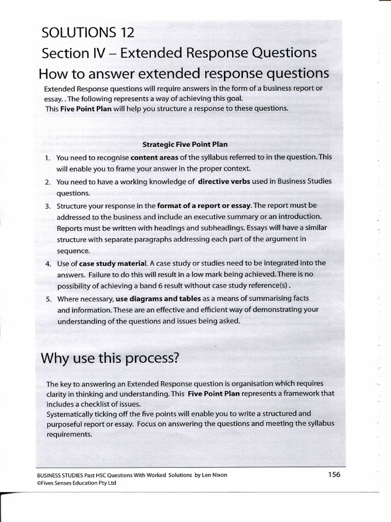 How To Answer Extended Response Questions | PDF | Essays | Understanding