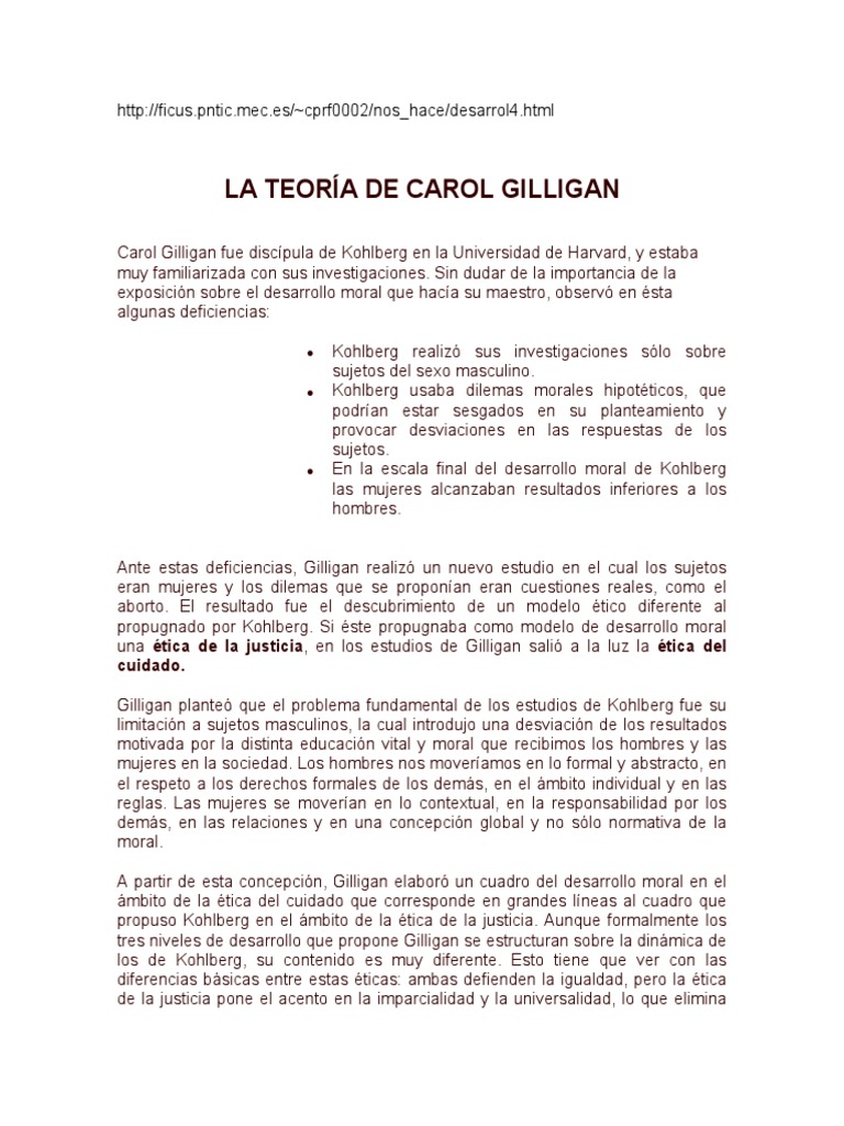 La Teoria de Carol Gillian | PDF