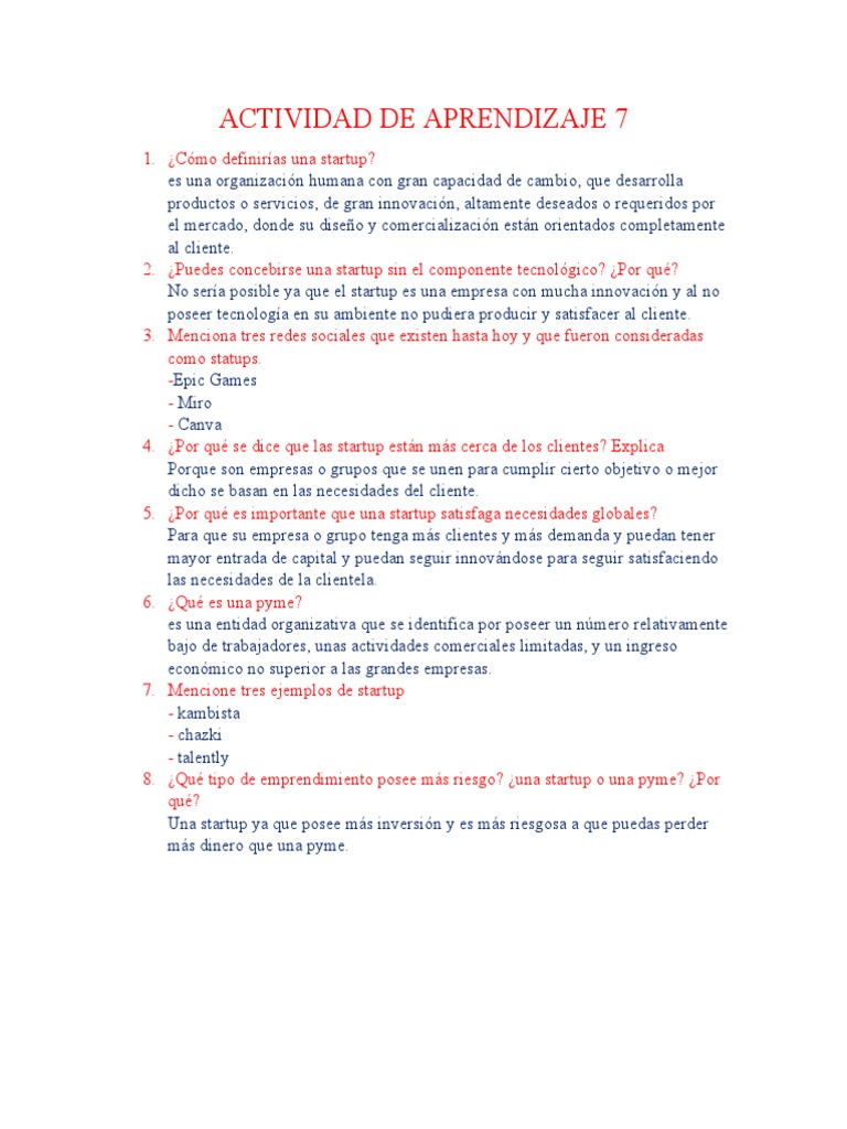 Actividad de Aprendizaje 7 | PDF Actividad de Aprendizaje 7 | PDF