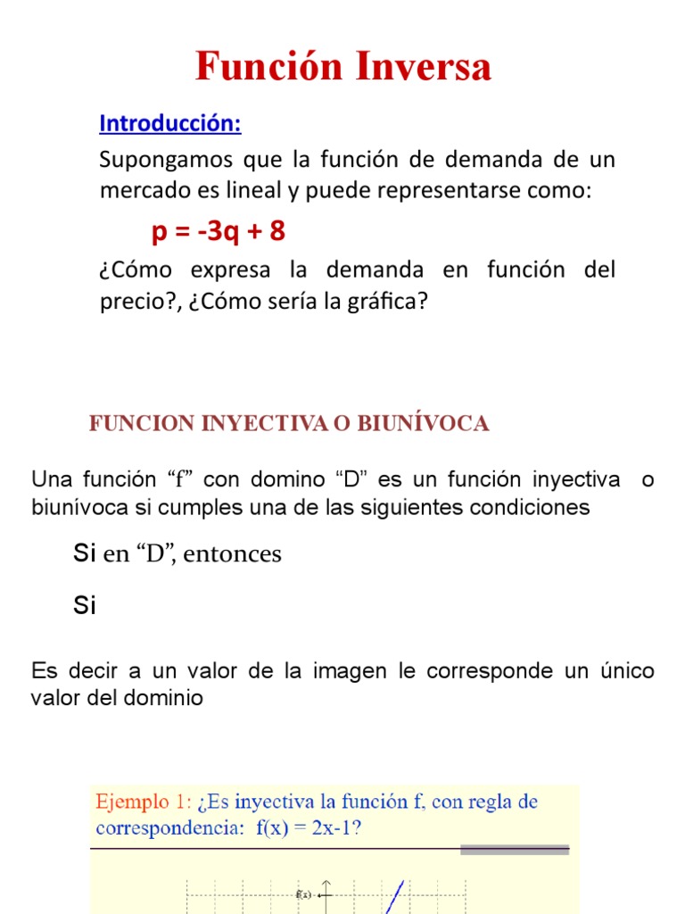 Función Inversa | PDF | Función (Matemáticas) | Matemáticas