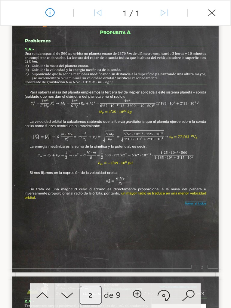 Física: Problemas de Órbita y Gravitación | PDF | Masa | Gravedad
