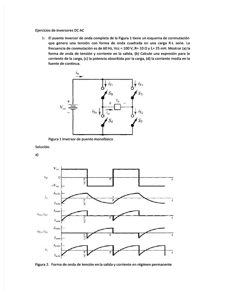 pdf-ejercicios-de-inversores-dc-ac-1_compress | PDF | Armónico | Inversor de energia
