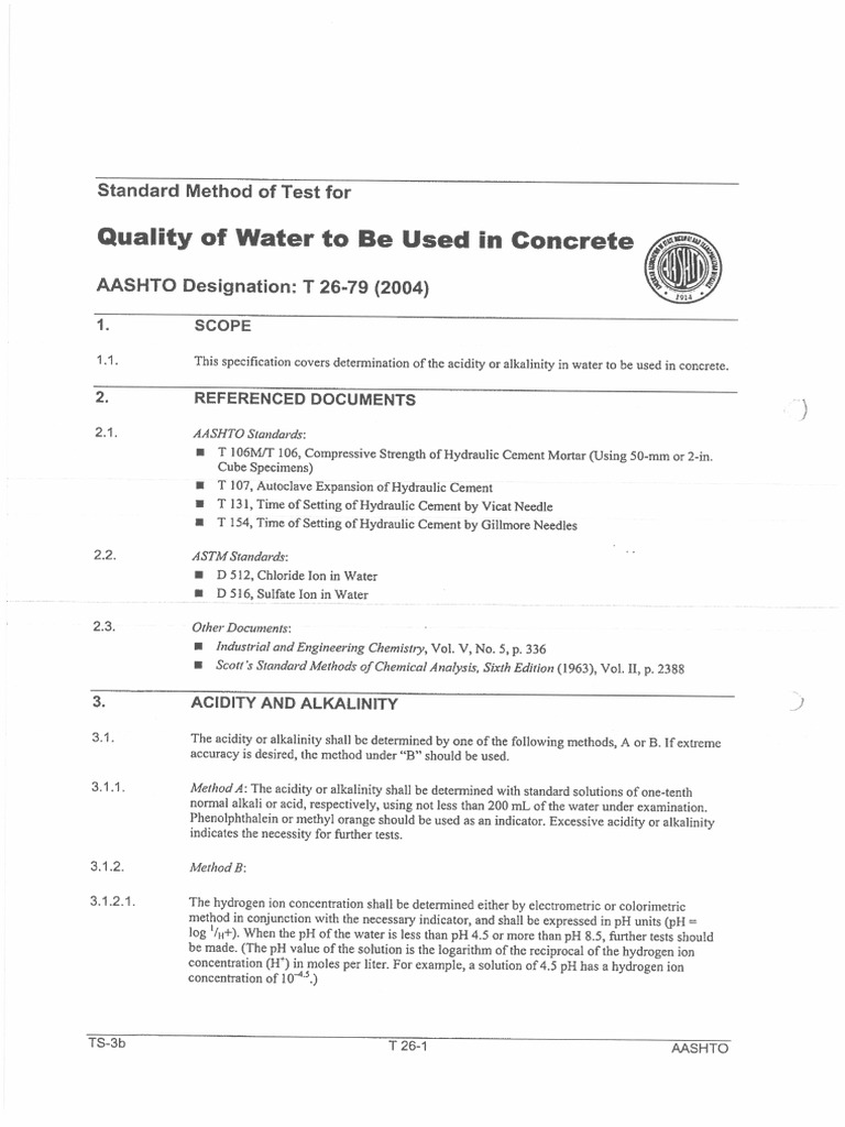 AASHTO T26 | PDF
