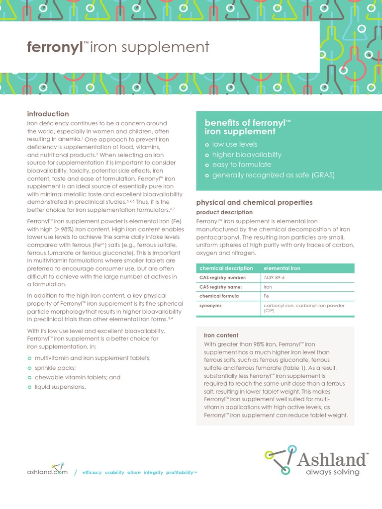 PHA17-1008 - Ferronyl - Iron - Supplement SellSheet - A4 - 050418 - A4 - Digital | PDF | Iron ...