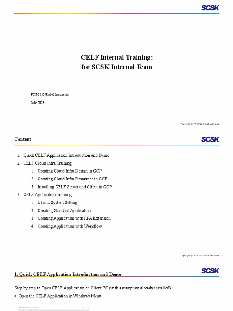 CELF Training For New Staff (Draft) | PDF