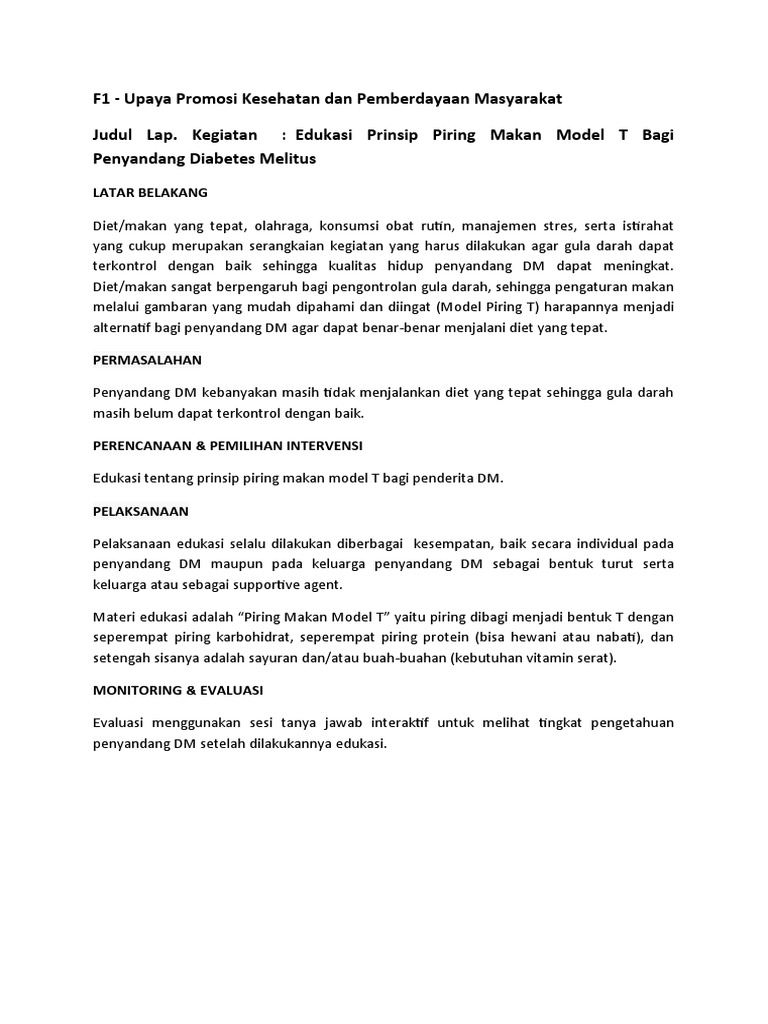 F1 Edukasi Prinsip Piring Makan Model T Bagi Penyandang Diabetes ...