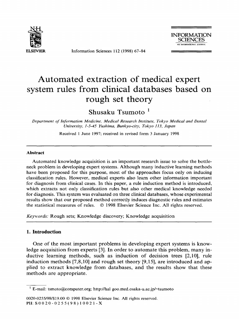 Tsumoto 1998 | PDF | Bootstrapping (Statistics) | Cross Validation (Statistics)
